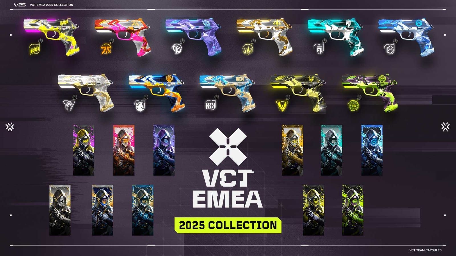 All VCT 2025 VALORANT Team Capsules - TRN Checkpoint